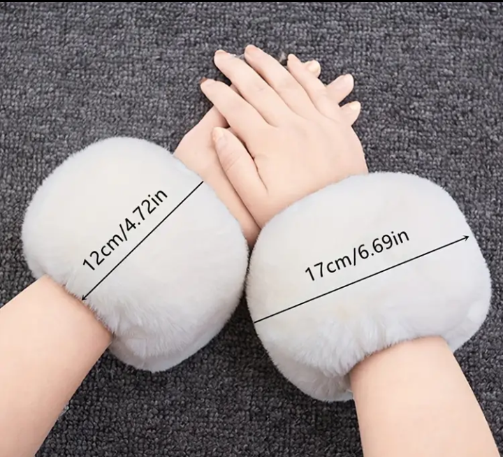 Faux Fur Hand Muffs/ Wrist Cuffs | eBay