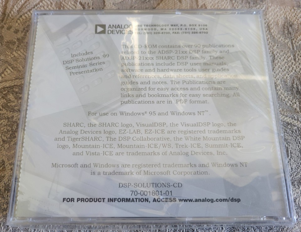 Analog Devices DSP Designers Reference CD ROM ~NEW~ ~SEALED~ | eBay