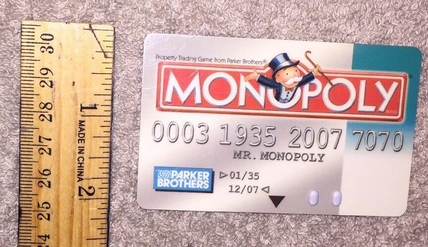 Monopoly 2007 Electronic Banking Replacement Blue/Green Bank Debit ...