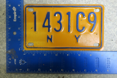 New York License Plate Tag Moped Ny 1973 - 1986 #1431C9 | eBay
