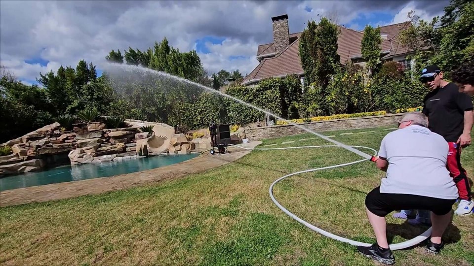 Home Fire Pump Swimming Pool – Wildfires Home Firefighting Fire Hose ...