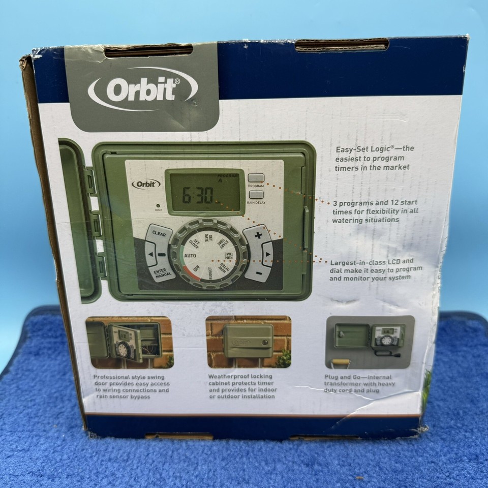 Orbit 57896 Easy-Set Logic 6-Station Indoor/Outdoor Sprinkler Timer ...