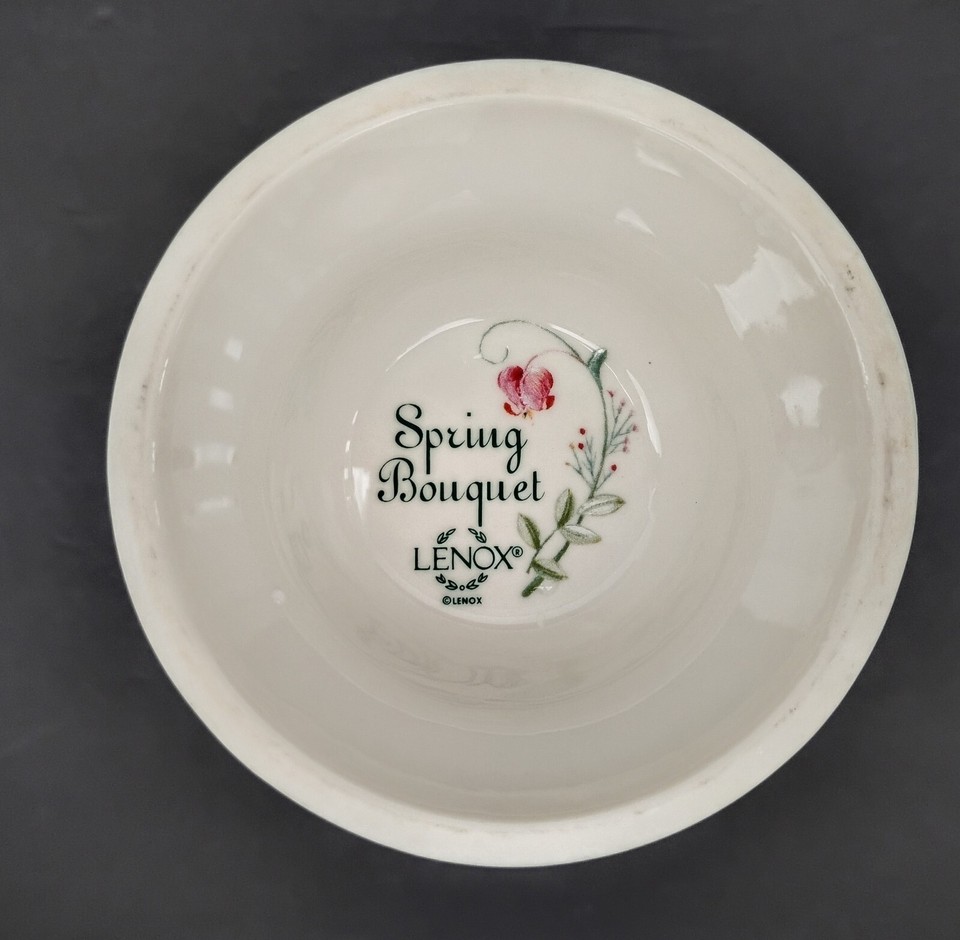 RARE Lenox Spring Bouquet Bleeding Heart Vase Scalloped Rim 9.5 ...