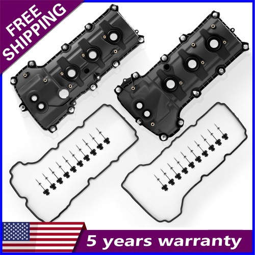 Pair Engine Valve Cover Left+Right For Ford Explorer F-150 Taurus 3.5L ...