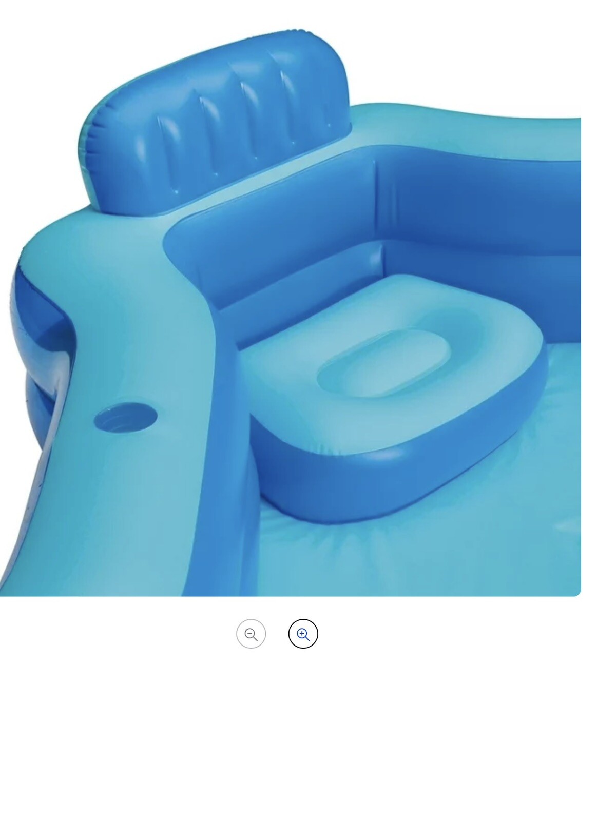 Bluescape Blue Deluxe Inflatable Family Pool, Square, with 4 Seats. | eBay