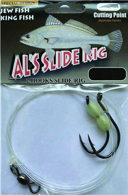 Cobalt Blue Als 2 Hook Pre Tied Slide Rig | eBay Australia