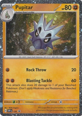 Pokémon TCG Pupitar - SVP 120 - Black Star Promo - Cosmos Holo | eBay