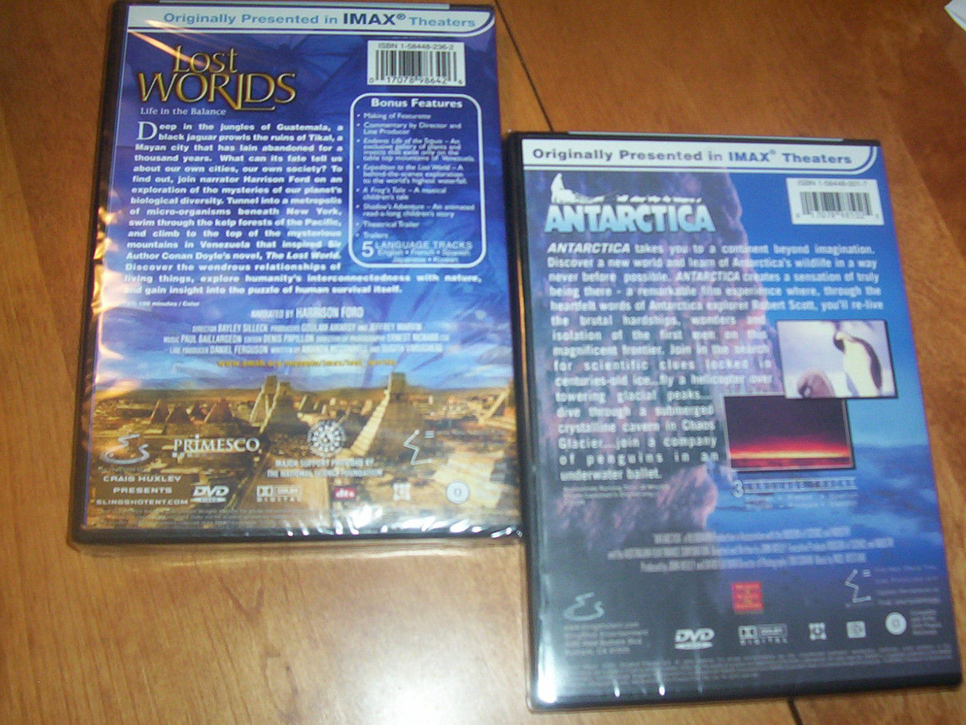 IMAX DVD SET 2 DVDs LOST WORLDS & ANTARCTICA Nature Classics Two Discs ...