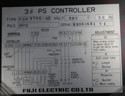 Fuji PSR PS Controller Tipo PSR370D-4Z | eBay