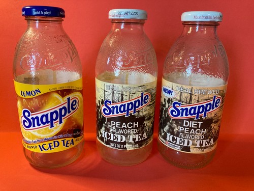 3 VINTAGE 1993,97 SNAPPLE 16OZ GLASS BOTTLES (RR) | eBay