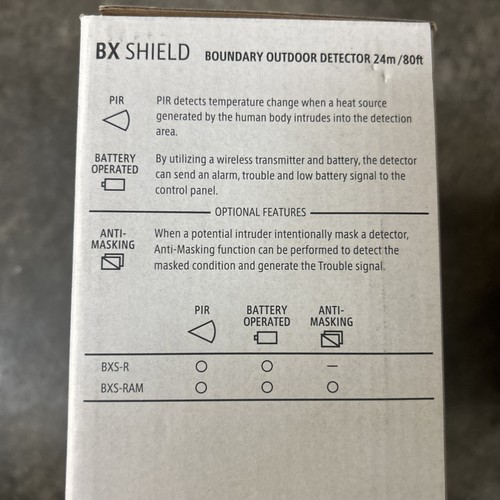 Optex BX Shield Boundary Outdoor Detector 24m/80ft BXS-RAM (W) | eBay