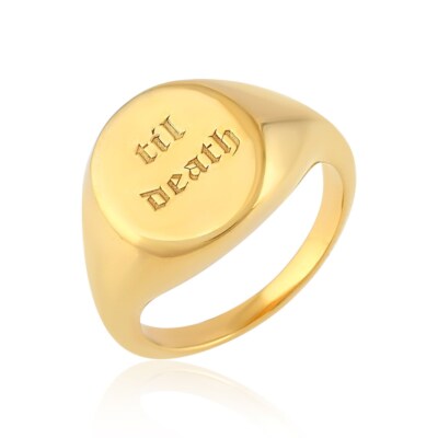 Til Death Ring - Signet Ring - Promise Ring - Anniversary Signet Ring ...