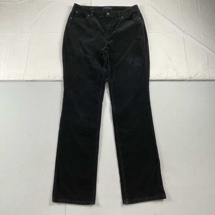 Talbots Corduroy Pants Womens 32x32 Black Straight Le… - Gem