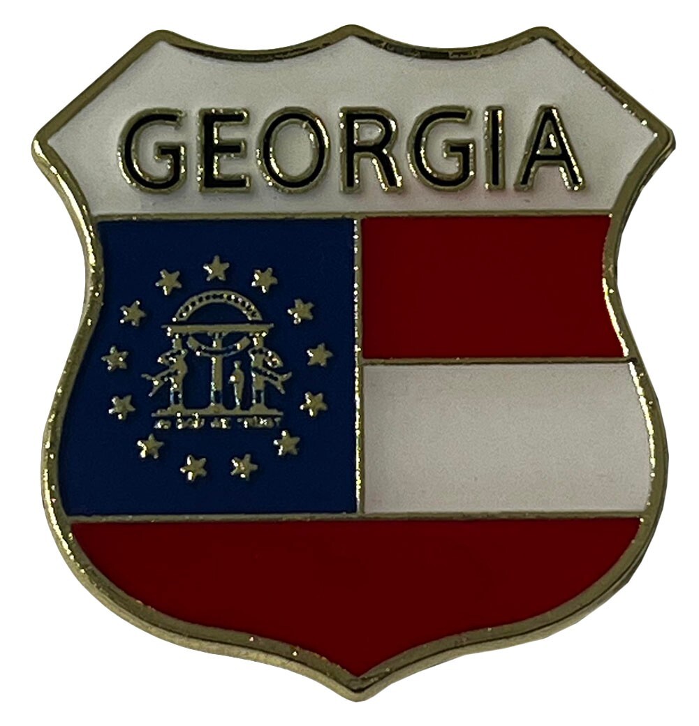 Wholesale Lot of 12 State of Georgia Shield Motorcycle Hat Cap Lapel ...