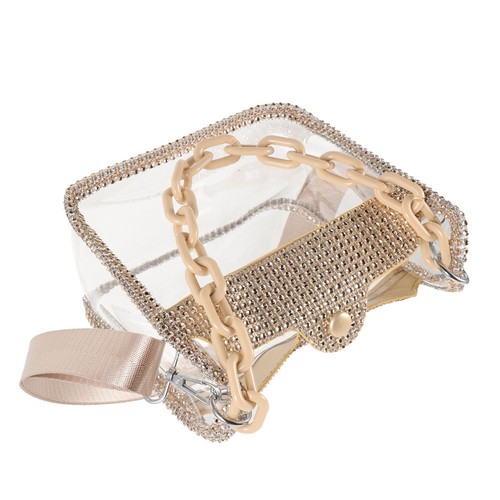 Clear Shoulder Bag Portable Purse Tote Bag Decorative Shoulder Bag for ...