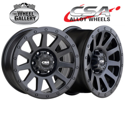 CSA Scorpion Large Cap 17x9 6/139.7 20P Satin Black Set of Alloy Wheel Wheels | eBay Australia