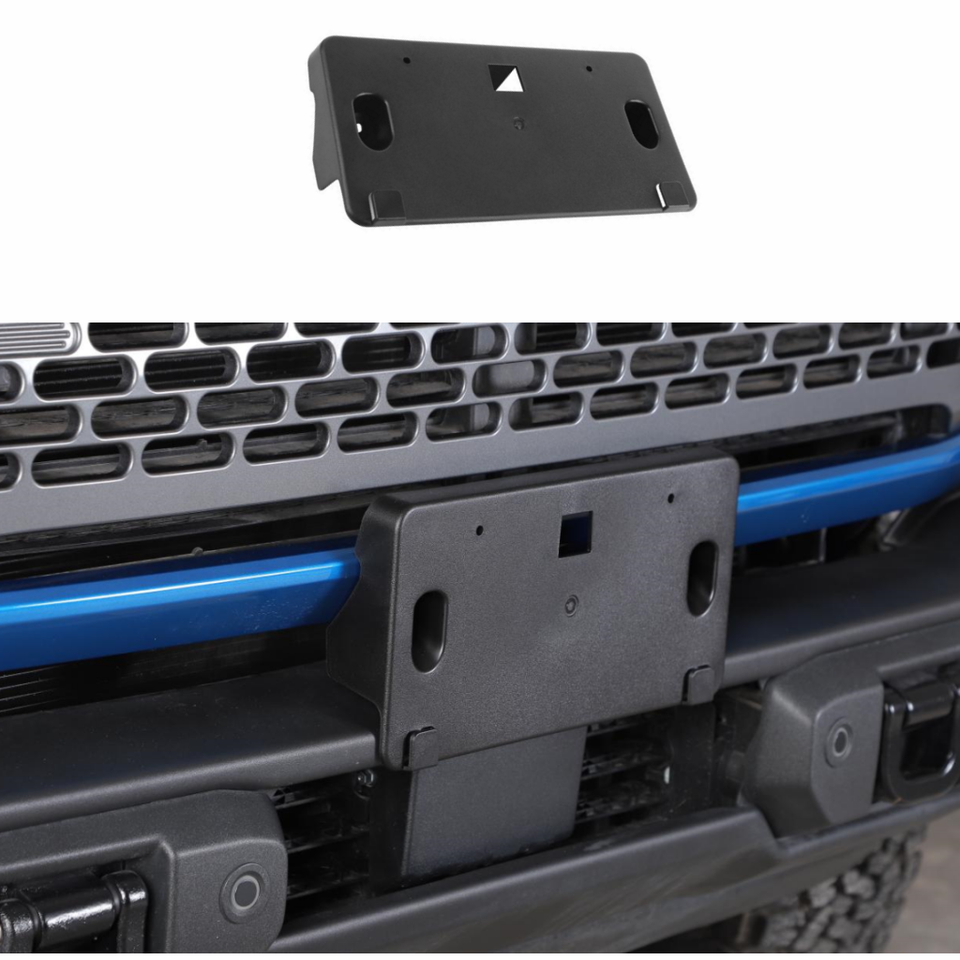 Black Front License Plate Holder Bracker Base Trim Cover for Ford ...