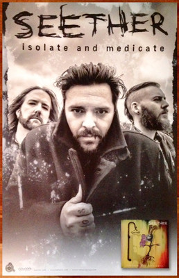 SEETHER Isolate And Medicate Ltd Ed RARE Tour Poster +BONUS Rock Metal ...