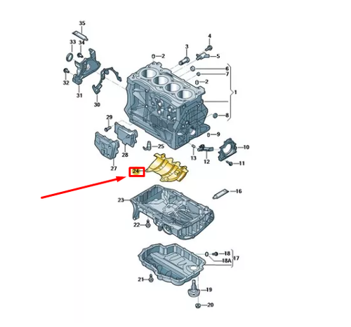 NEW VW GOLF VARIANT CG MK8 OIL SUMP WINDAGE TRAY 04E103623S NO DUTY TO ...