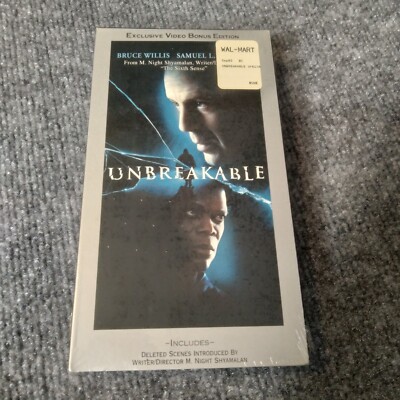 Unbreakable Sealed VHS Bruce Willis Samuel L. Jackson PG13 | eBay