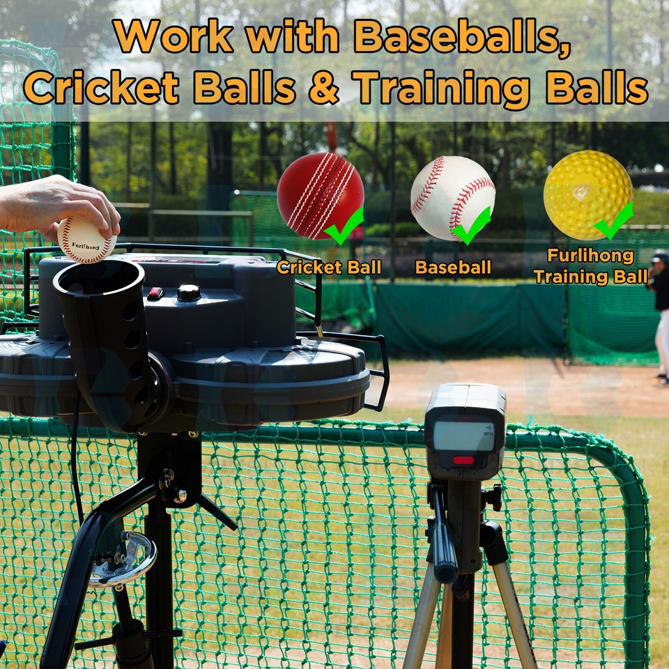 777BHA Dual-Wheels 2in1 Baseball Pitching Machine Angle and Speed ...