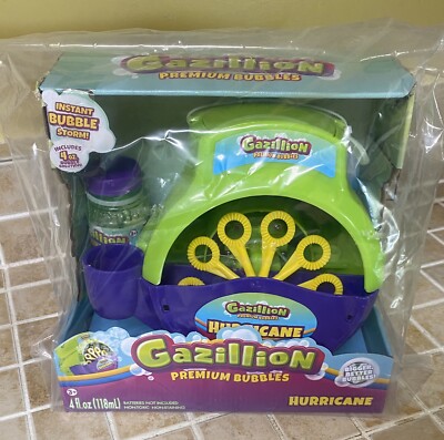 Gazillion Bubbles Hurricane Bubble Making Machine Portable Bubble Maker ...