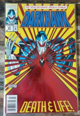darkhawk # 25 1993 marvel FOIL COVER FF THING EVILHAWK ORIGIN with ...