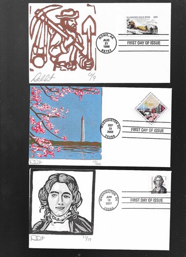 US FDC FIRST DAY COVERS COLLECTION LOT OF 9 HAND PAINTED BY CURTIS | eBay