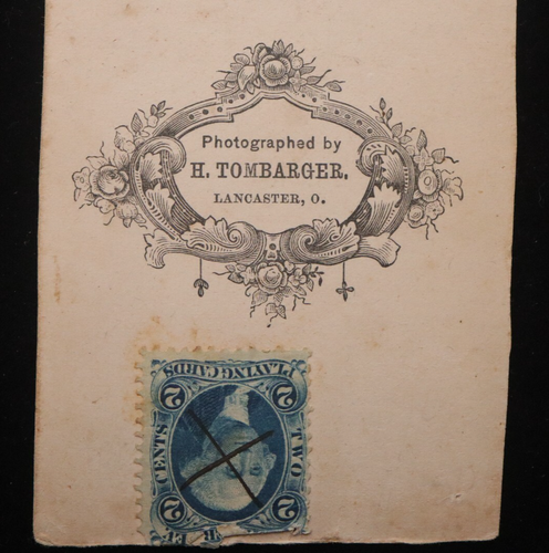 Antique 1860s CDV Girl Full Dress Quilt Table Ohio Tax Stamp Civil War ...