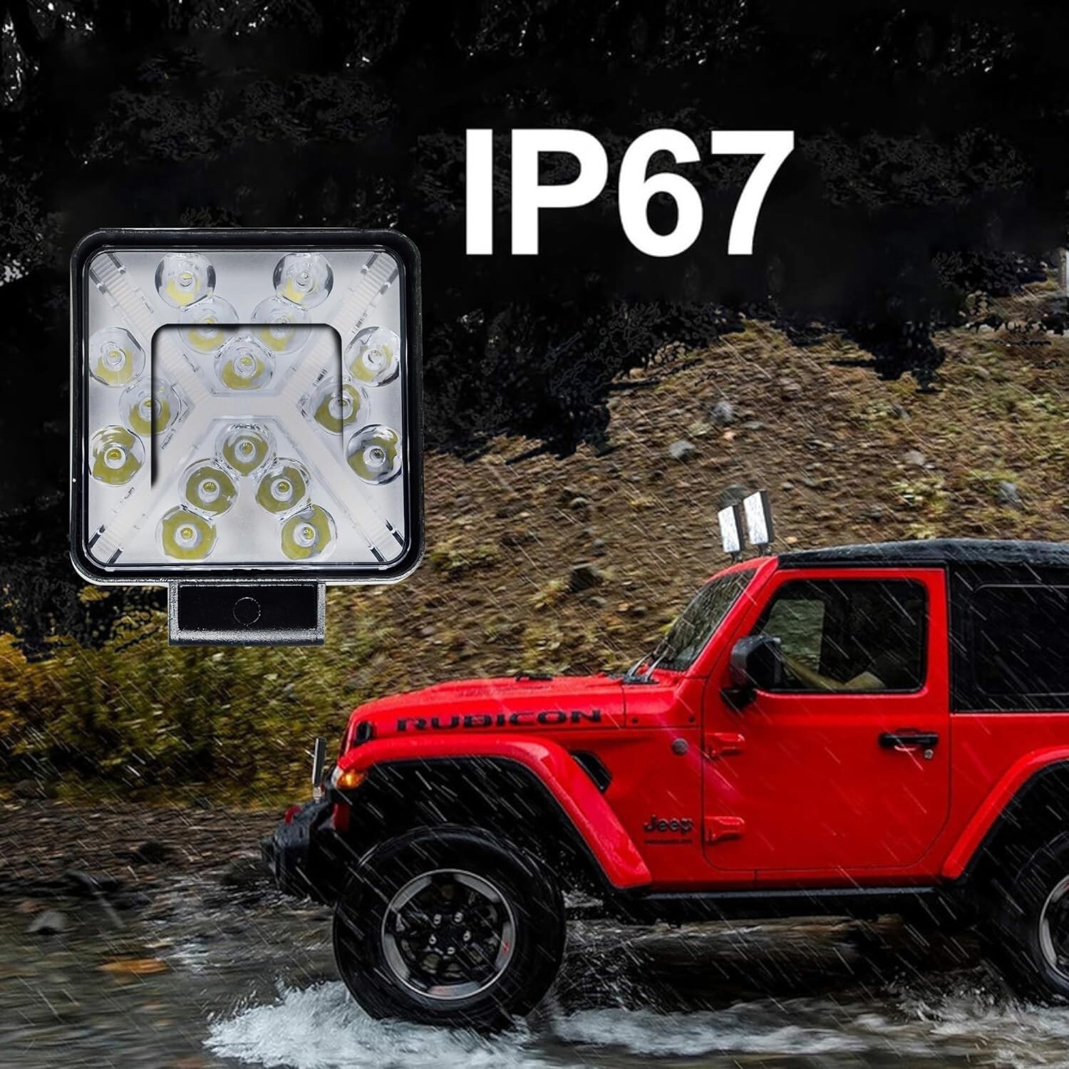 LED Work Light Bar IP67 16 led Pods light Offroad Driving Fog Lamp ATV ...