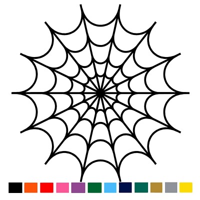 Full Spider Web Cobweb Vinyl Decal Sticker for Car/Window/Wall Stickers ...