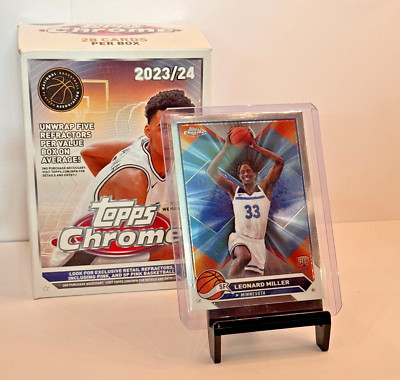 Leonard Miller 2024 Topps Chrome Basketball #158 (RC) - Minnesota ...