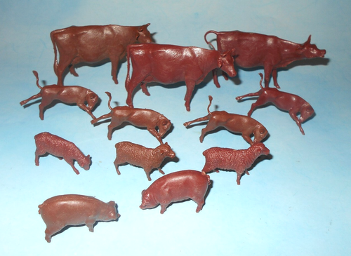 Vintage 1960-70s Marx Farm Play Set Plastic 60mm Animals x 12 | eBay