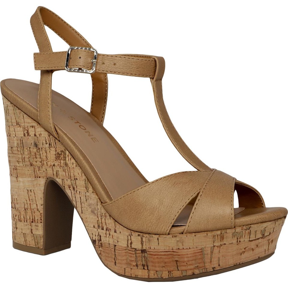 Sun + Stone Womens JAMIE Tan Cork Platforms Shoes 11 Medium (B,M) BHFO ...