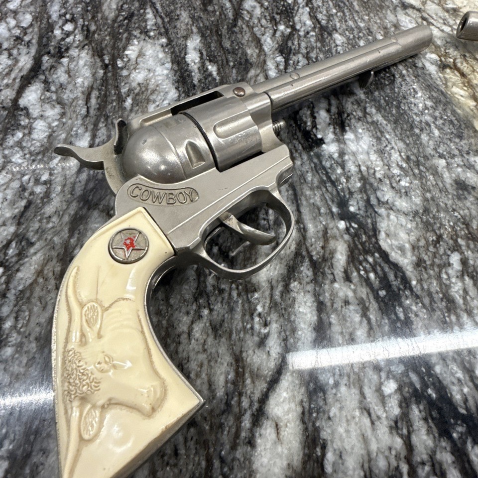 Vintage 50s Hubley Cowboy Cap Gun Toy Revolers Set Western USA Made | eBay