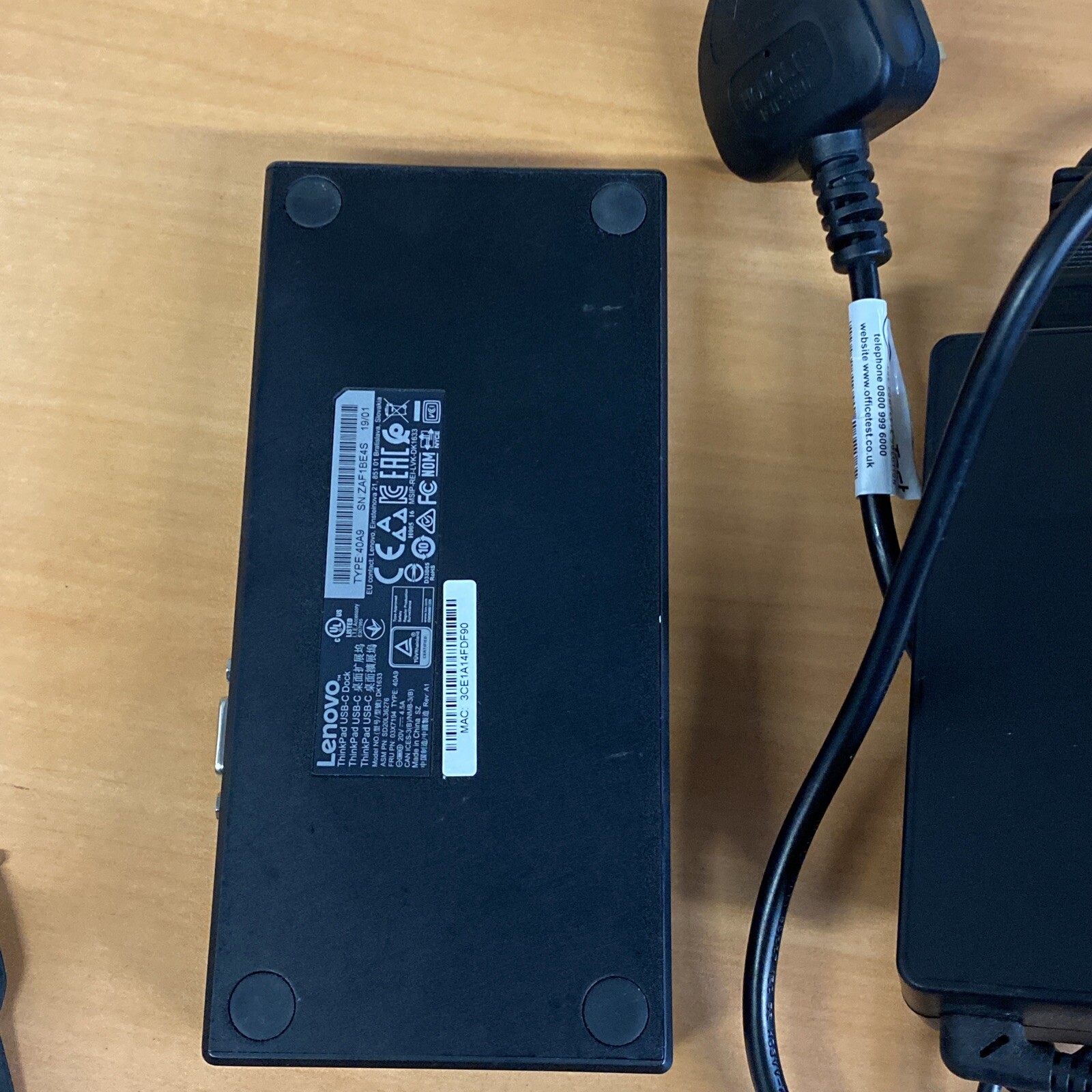 Lenovo USB-C Dock 40A9 90W - Dual FHD Monitor for T470 T480 X270 X280 ...