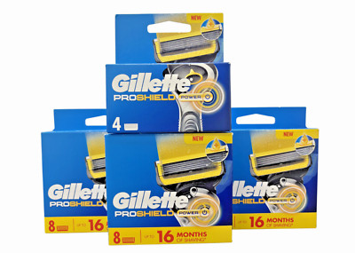 Gillette ProShield Power 8 Razor Blades Cartridges 16 months Shaving ...