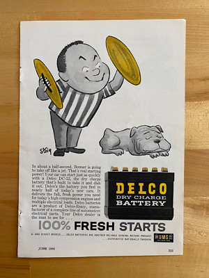 1960 Print Ad Delco Dry Charge Battery 100% Fresh Starts | eBay