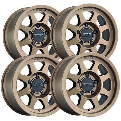 (Set of 4) Method MR701 Bead Grip 18x9 5x150 +25mm Bronze Wheels Rims ...