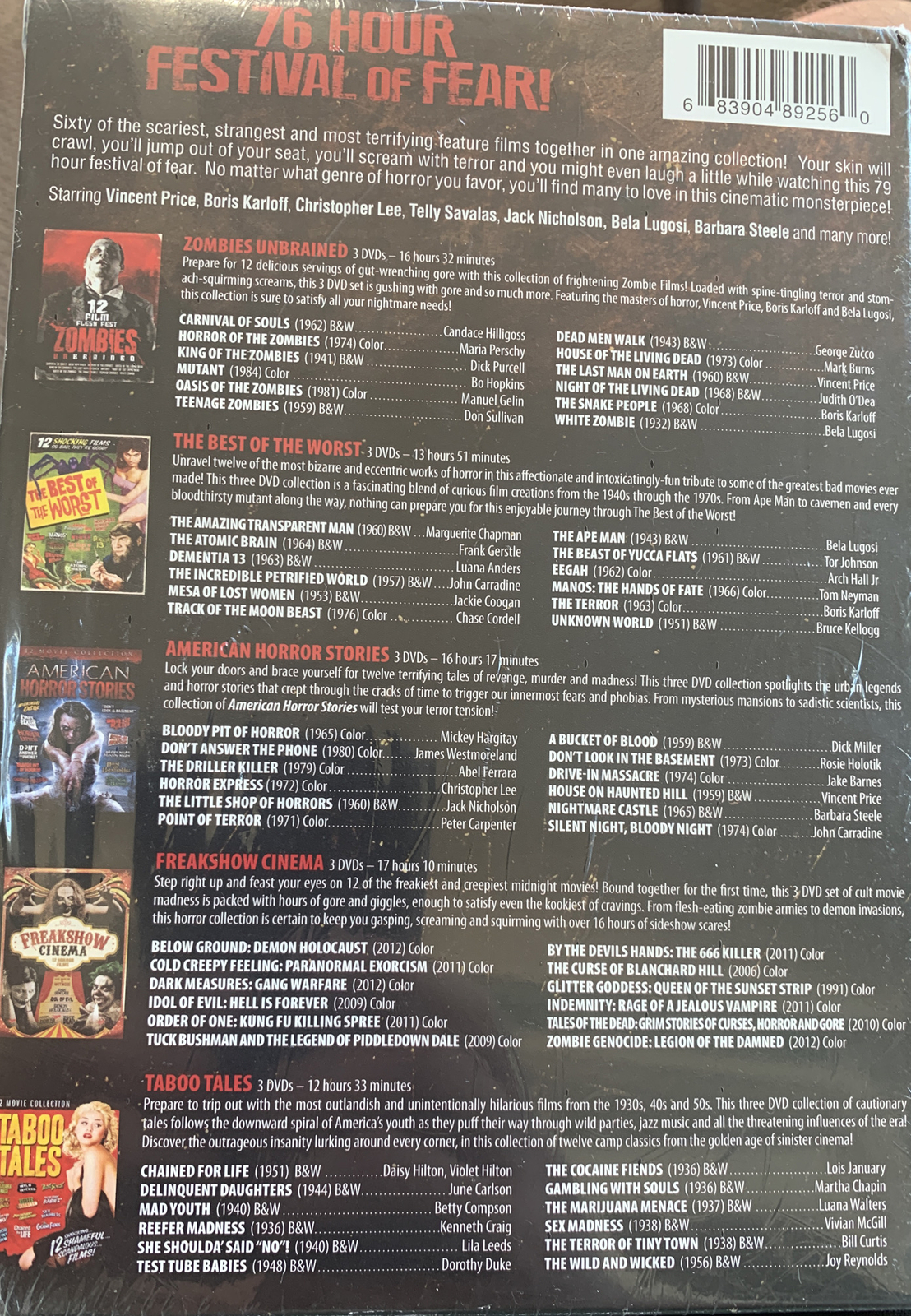 Horror Freak Fest: Bundle Pack (DVD) 683904892560| eBay