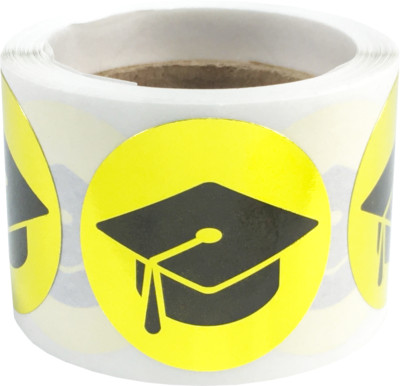 Graduation Cap Stickers | 1" Inch Round Circle | 100 Pack | Pick One ...
