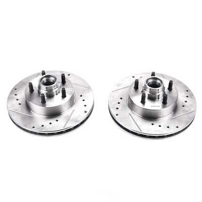 Disc Brake Rotor Set-Front Drilled and Slotted Brake Rotor Pair fits ...