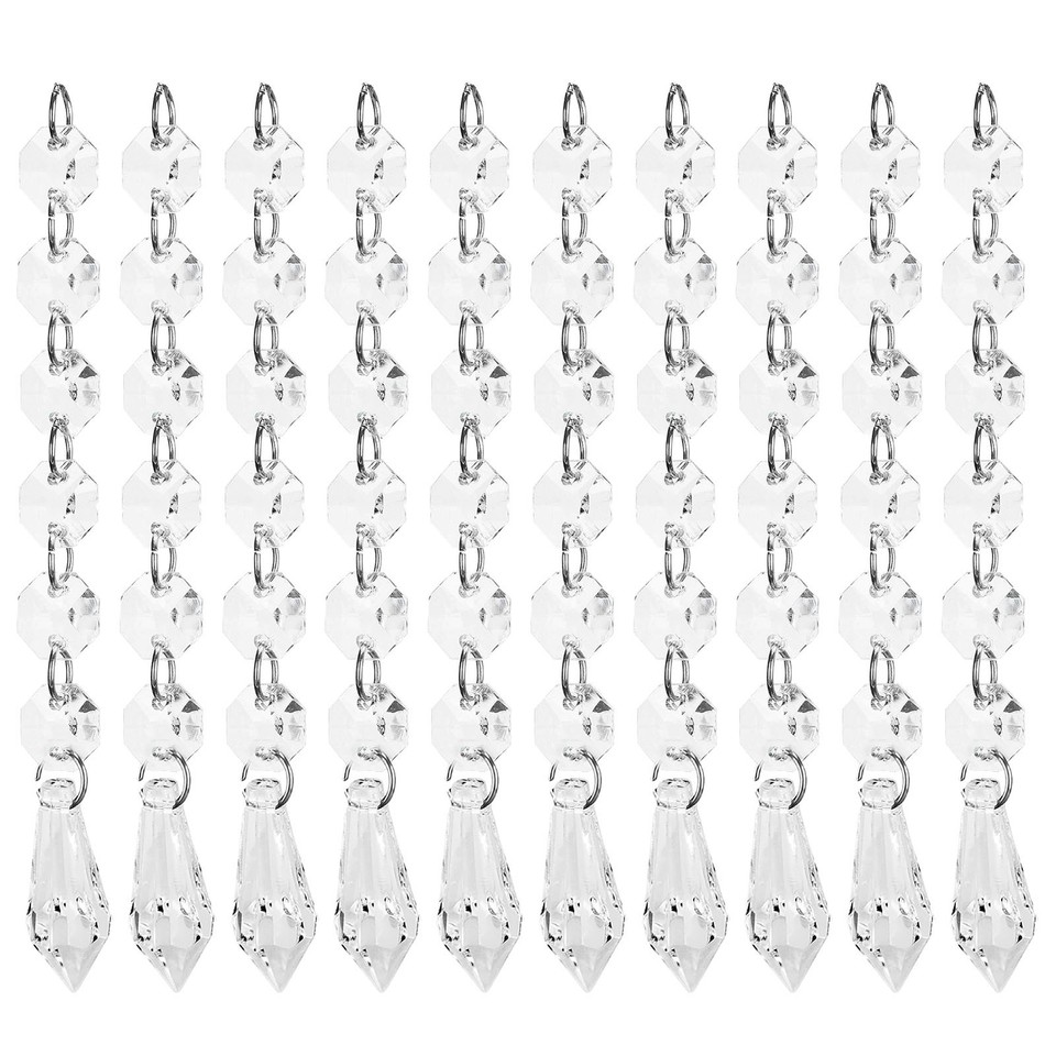 10PCS Acrylic Pendant 15cm Clear Long Drop Shape For Chandeliers Baby ...