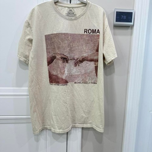 Unisex Cream and tan cotton T-shirt The Sistine Chapel#Michael Angelo#Roma | eBay