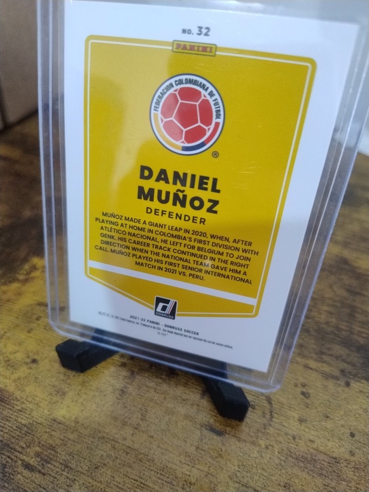 Daniel Munoz Columbia (Crystal Palace) 21-22 Panini Donruss Pink Rookie ...
