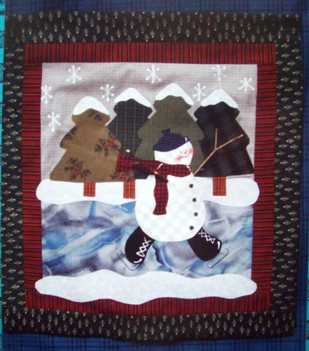 Snowman ice skating Frostyon Ice Christmas applique quilt pattern *O | eBay
