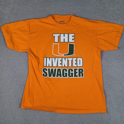 Miami Hurricanes T-Shirt Youth Large Orange Boys Champs Sports Swagger ...