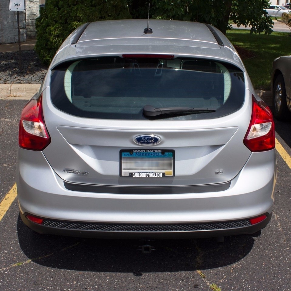 Rear Bumper Sill Cover Protector Matte Black Fits Ford Focus Hatchback ...