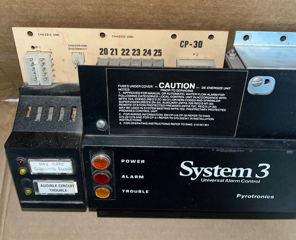 PYROTRONICS SYSTEM 3, CP-30 FIRE ALARM CONTROL PANEL | eBay