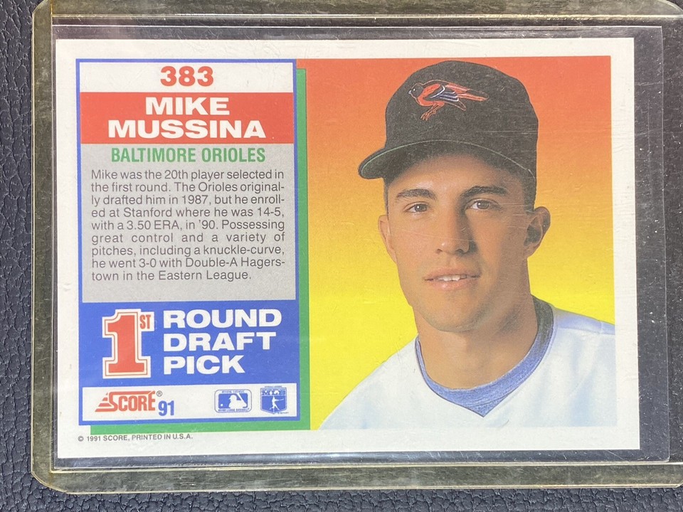 1991 Score Baltimore Orioles Baseball Card #383 Mike Mussina Rookie | eBay
